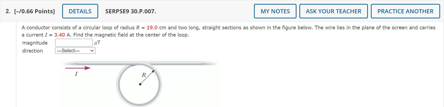 Solved A conductor consists of a circular loop of radius | Chegg.com