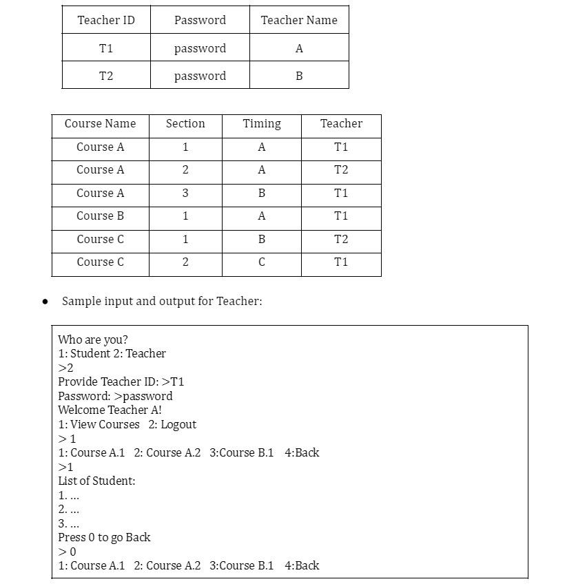 Solved Consider a class management system where courses | Chegg.com