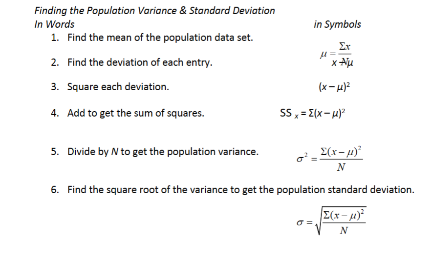 Solved lords in Symbols 1. Find the mean of the population | Chegg.com