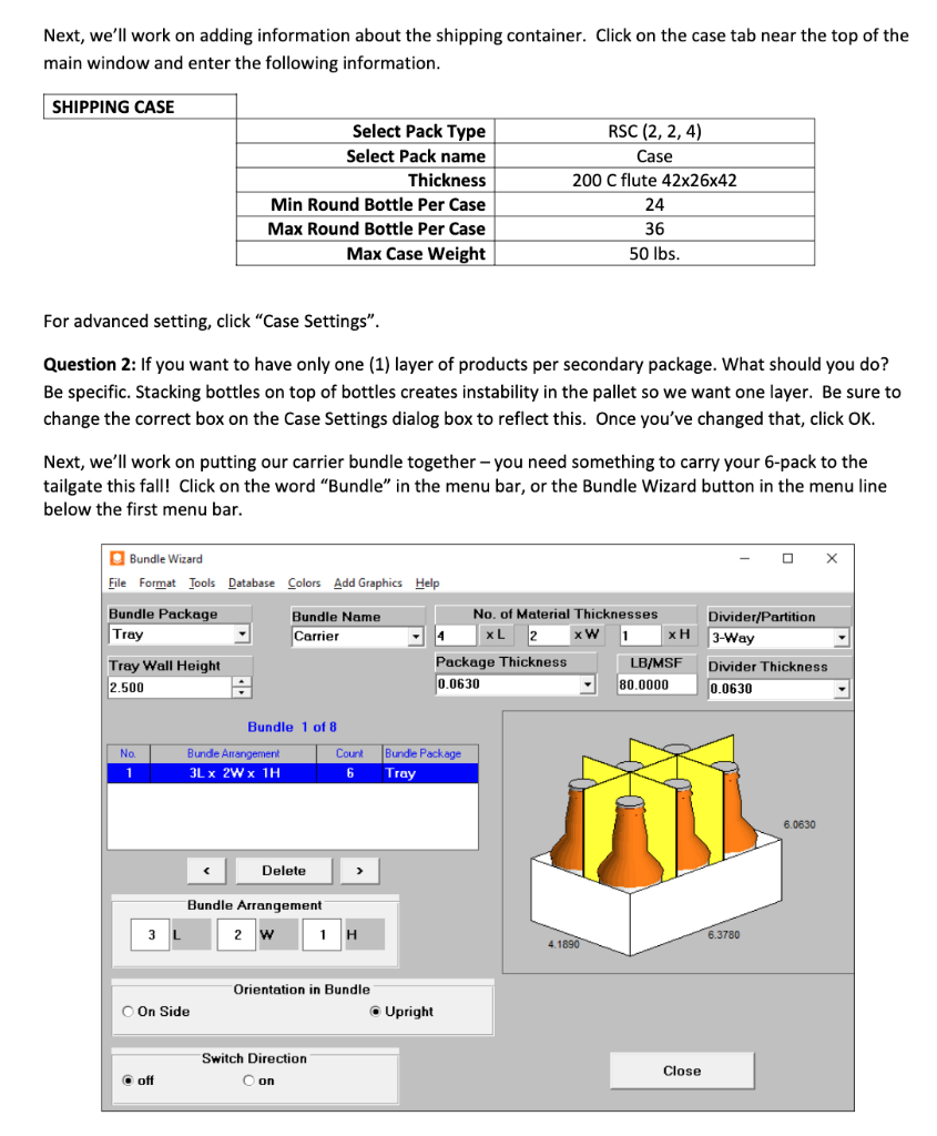 Solved INTRODUCTION TO CAPE PACK Program flowFor this | Chegg.com