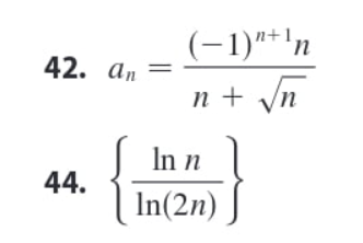 Solved an=n+n(−1)n+1n {ln(2n)lnn} | Chegg.com