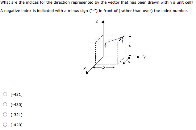 Solved What are the indices for the direction represented by | Chegg.com