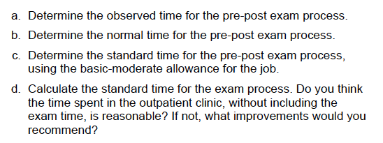 Solved 6.2 Pre- and postexamination processing of patients | Chegg.com