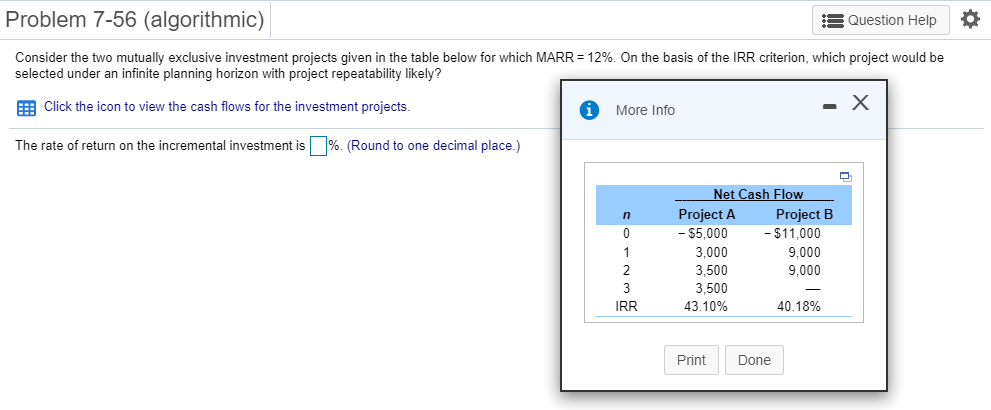 Problem 7-56 (algorithmic) Question Help Consider the | Chegg.com
