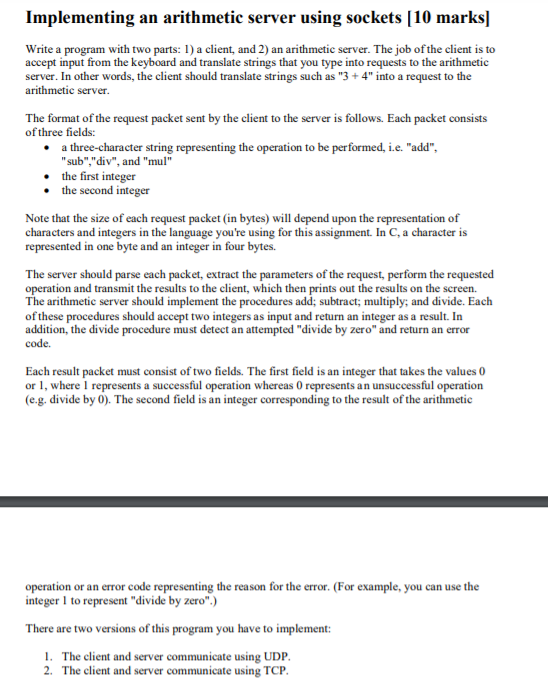 Solved Note: Please implement a calculator for this not just | Chegg.com