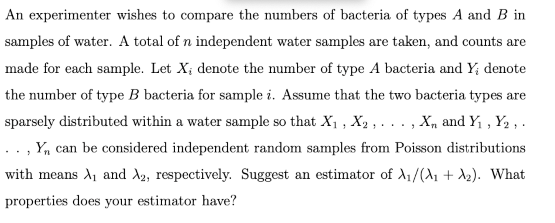 Solved An experimenter wishes to compare the numbers of | Chegg.com