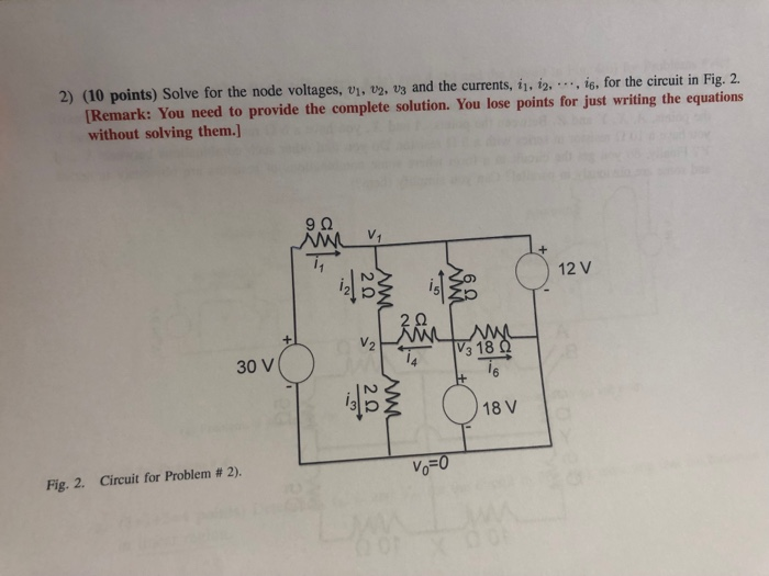 Solved 1) (10 points) Write the loop equations for all the | Chegg.com