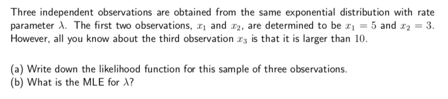 Solved Three independent observations are obtained from the | Chegg.com