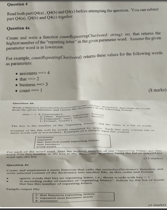 Solved Read both part Q4(a),Q4( b) and Q (c) before | Chegg.com