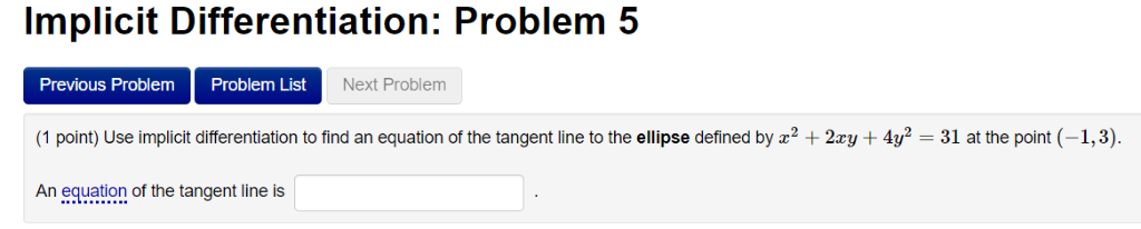 Solved Implicit Differentiation: Problem 4 Previous Problem | Chegg.com