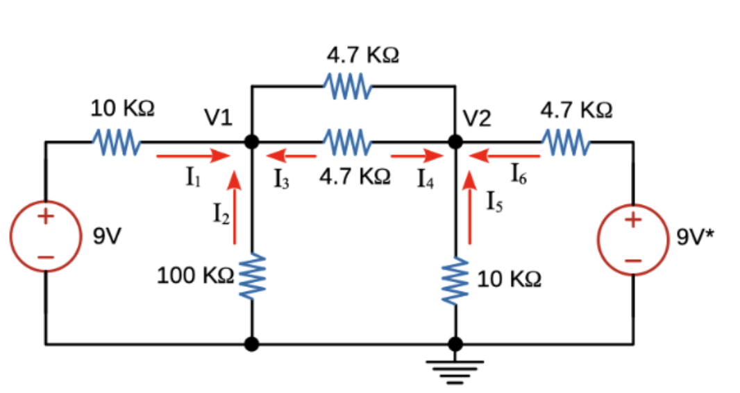 Solved Find v1, v2, i1, i2, i3, i4, i5, and i6 | Chegg.com