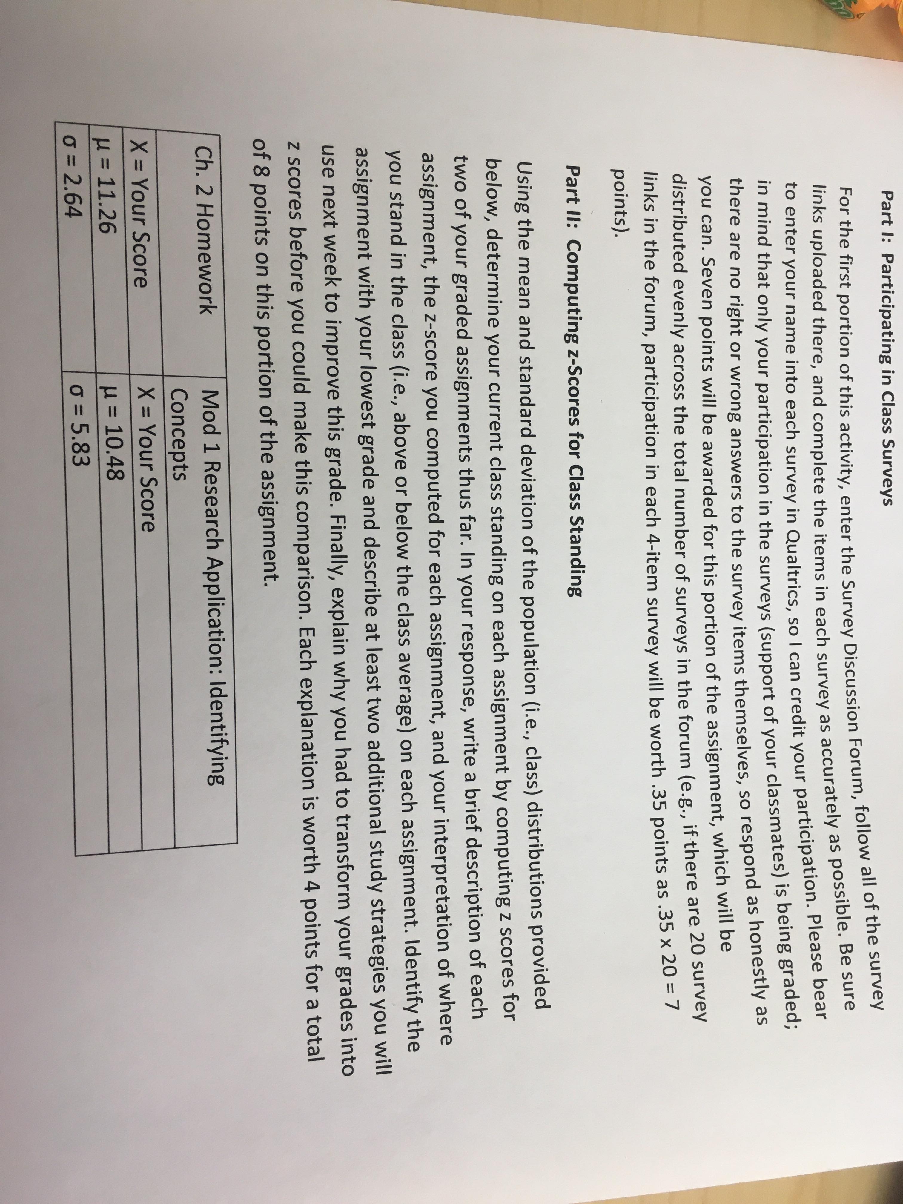 Solved Part I: Participating in Class Surveys For the first | Chegg.com