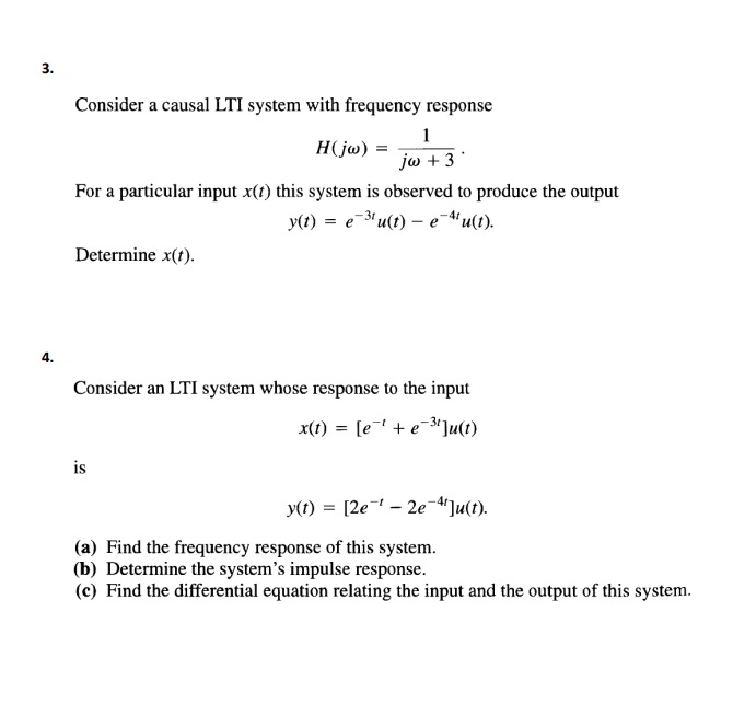 Solved 3. Consider a causal LTI system with frequency | Chegg.com