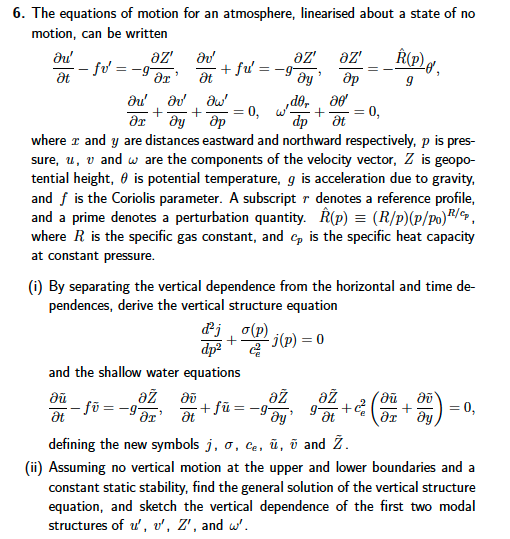 ŘP, = -9 2 + 6. The equations of motion for an | Chegg.com