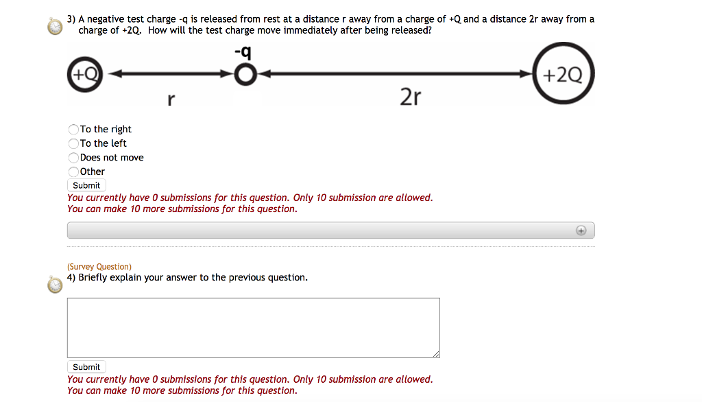 Solved 3) A negative test charge -q is released from rest at | Chegg.com