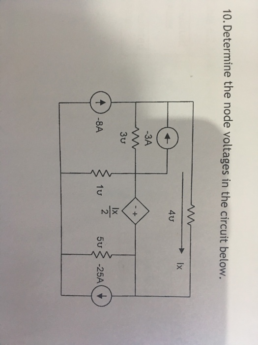 Solved 9. Determine the node voltages in the circuit below. | Chegg.com
