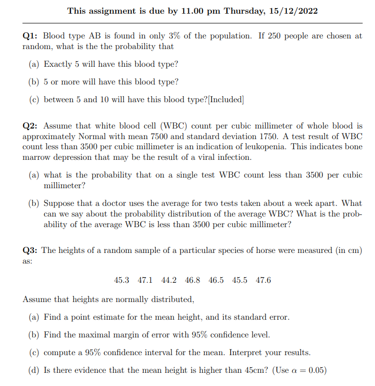Solved This assignment is due by 11.00pm Thursday, | Chegg.com