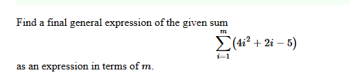 Solved Find a final general expression of the given | Chegg.com