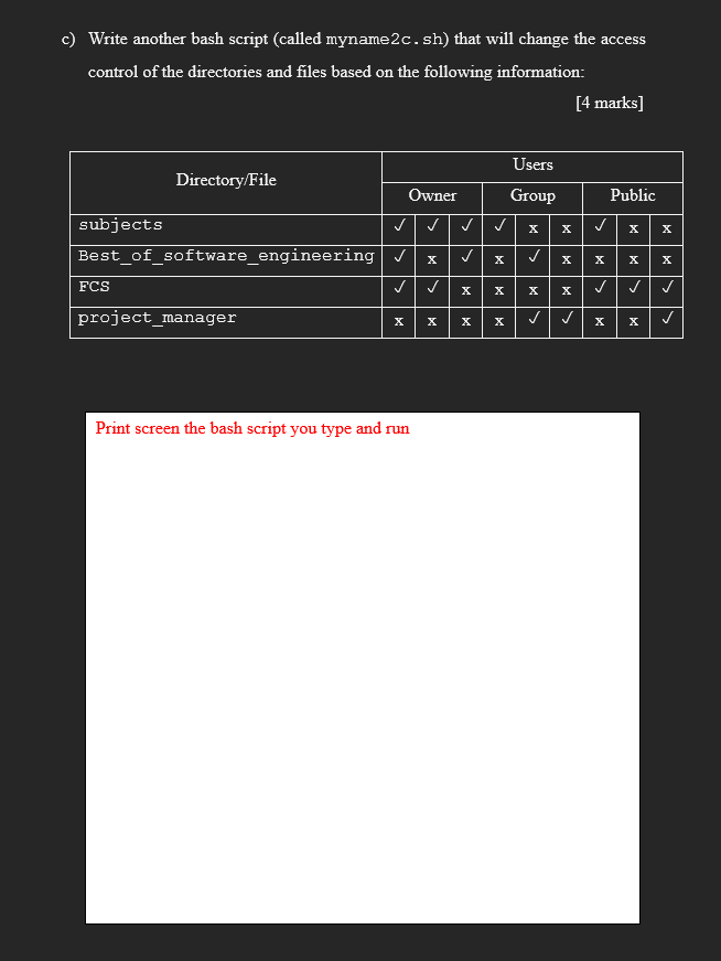Solved 1. Type the following commands using a text editor | Chegg.com