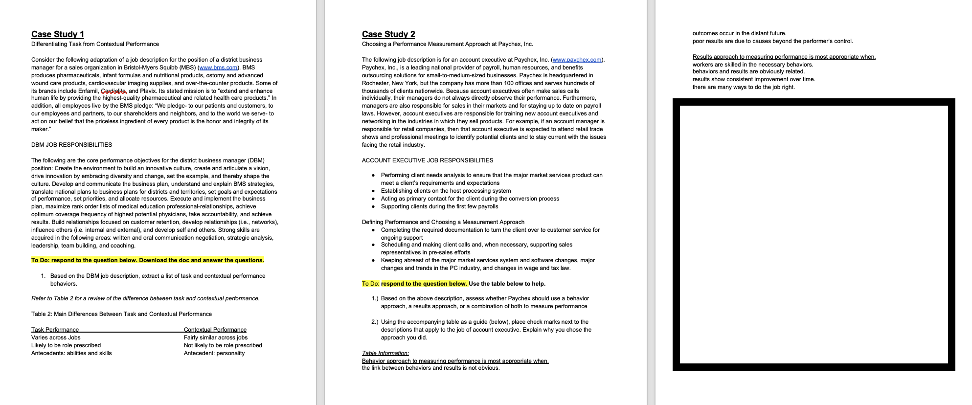 Solved Case Study 1Differentiating Task from Contextual | Chegg.com