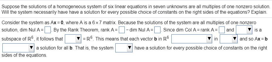 Solved Suppose the solutions of a homogeneous system of six | Chegg.com