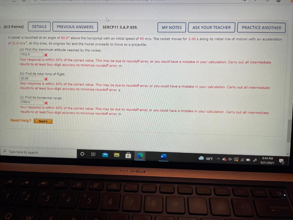 Solved [0/3 Points) DETAILS PREVIOUS ANSWERS SERCP11 | Chegg.com