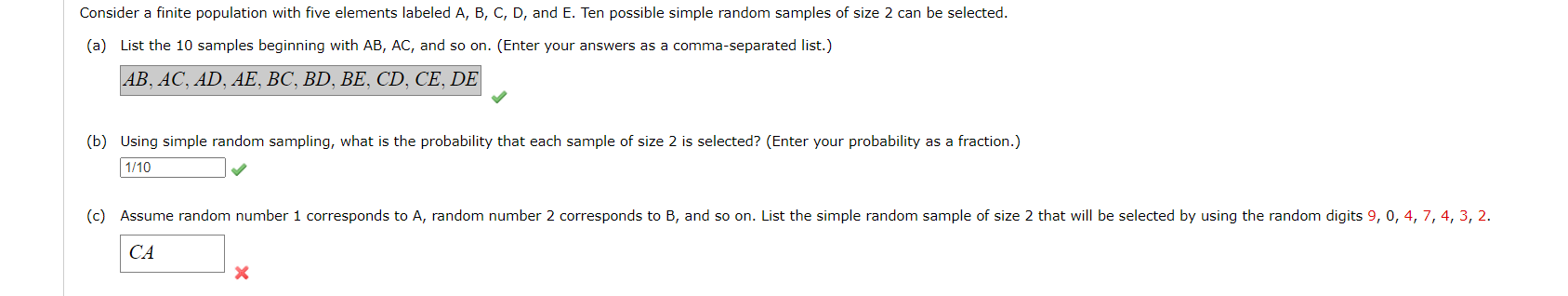 Solved Consider a finite population with five elements | Chegg.com