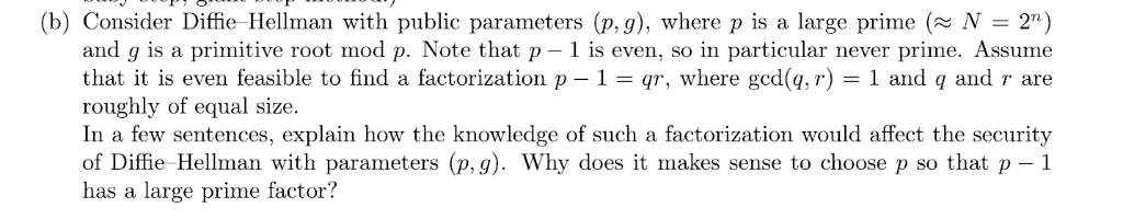 (5) Recall the Discrete Logarithm Problem (DLP): | Chegg.com