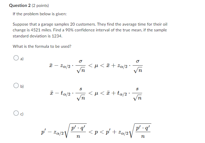 Solved If the problem below is given: Suppose that a garage | Chegg.com