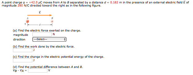 Solved 0.182 m in the presence of an external electric field | Chegg.com