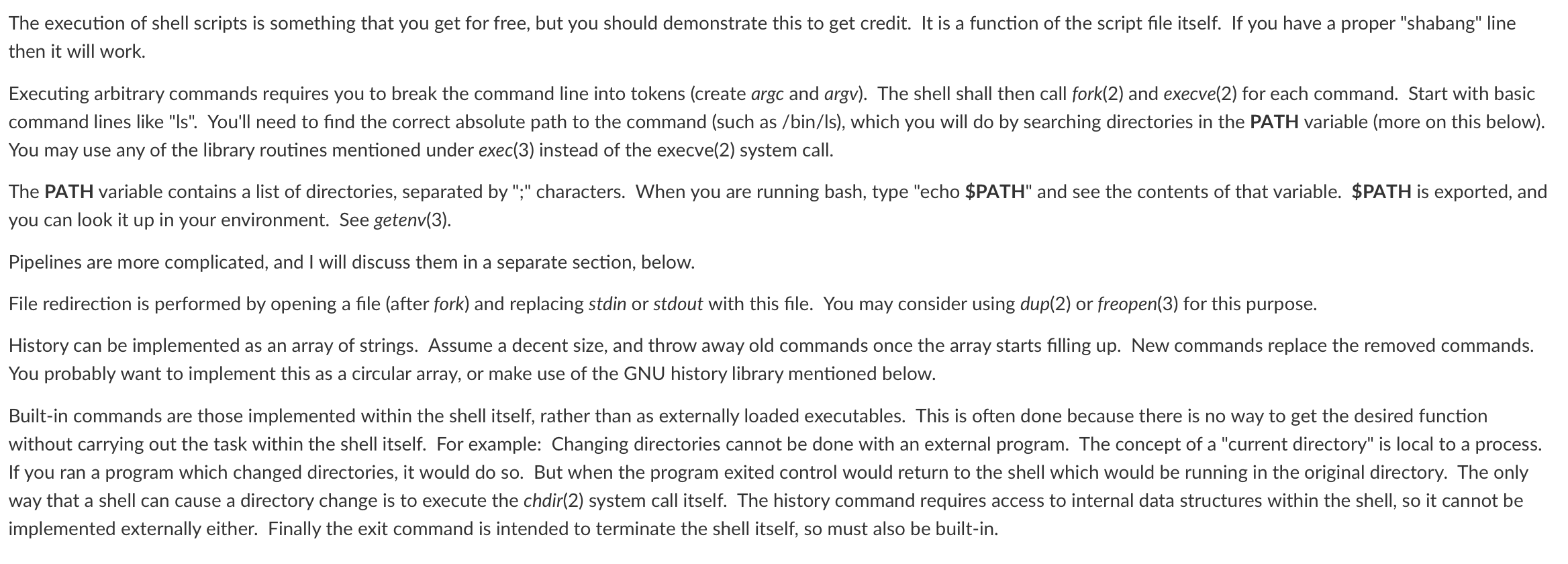 Solved The execution of shell scripts is something that you | Chegg.com