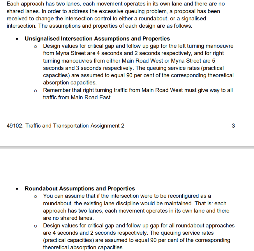 Solved Problem 4: Intersection Analysis and Design - | Chegg.com