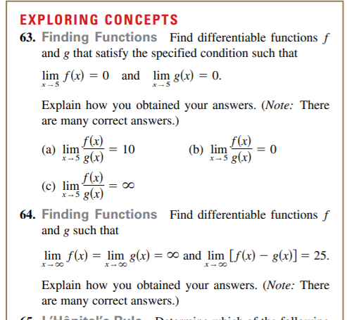 Solved EXPLORING CONCEPTS 63. Finding Functions Find | Chegg.com