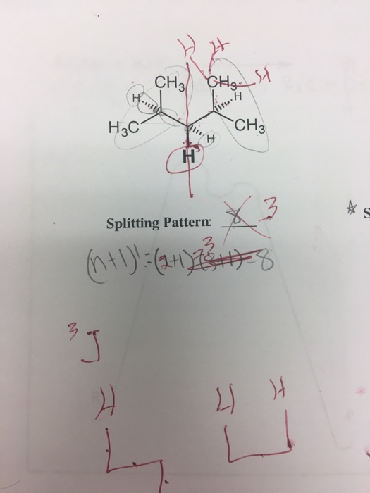 Solved How do I determine the splitting pattern of the | Chegg.com