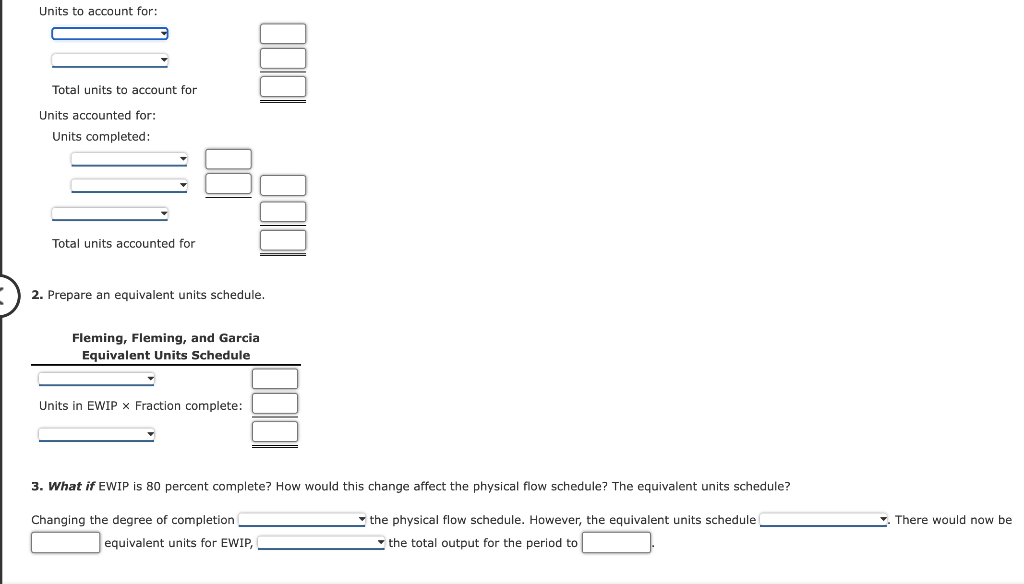 Solved Physical Flow and Equivalent Units with EWIP Fleming, | Chegg.com