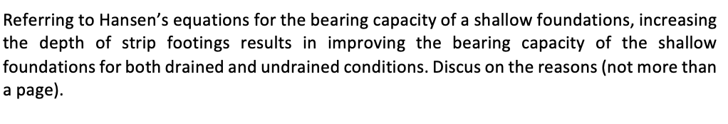 Solved Referring to Hansen's equations for the bearing | Chegg.com