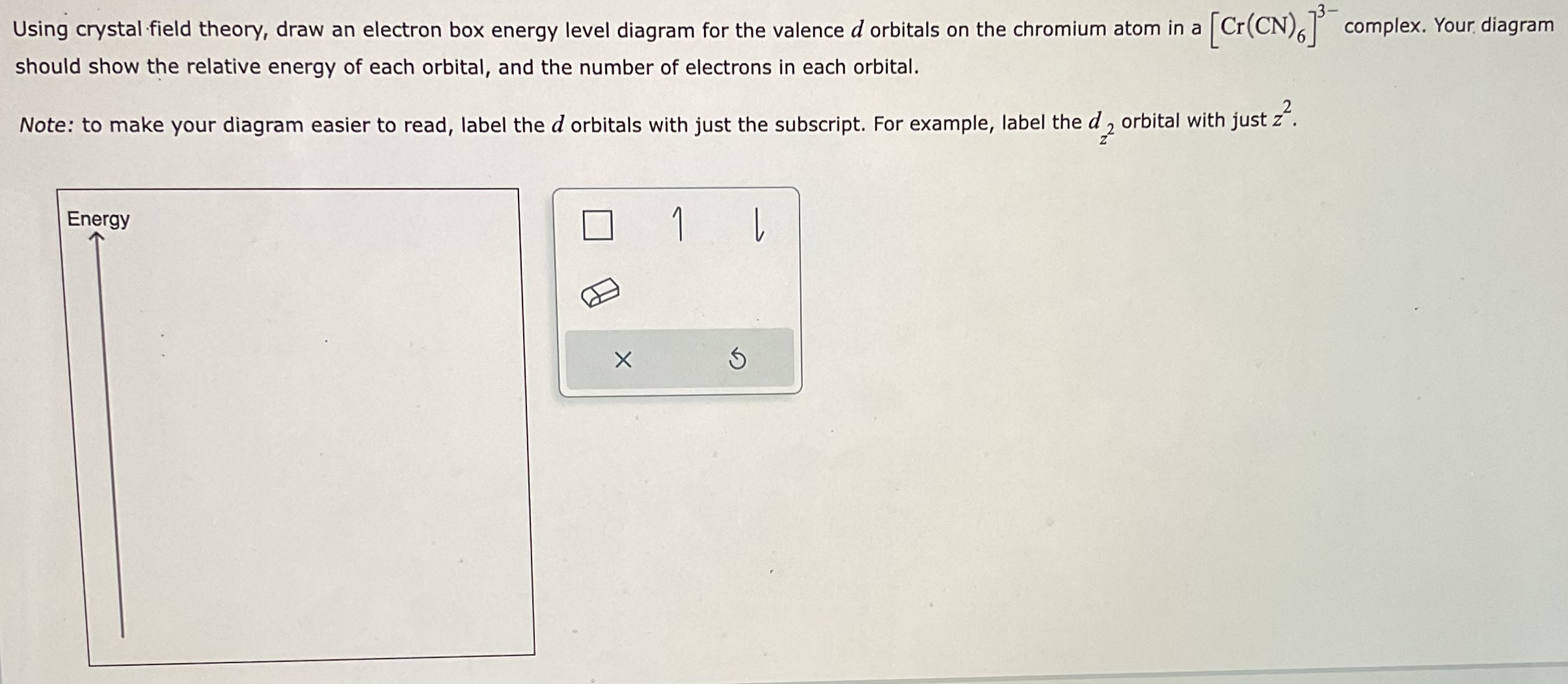 Solved Using crystal field theory, draw an electron box | Chegg.com