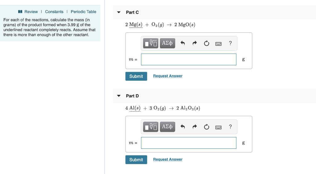 Solved Constants Periodic Table Review Part A For each of | Chegg.com