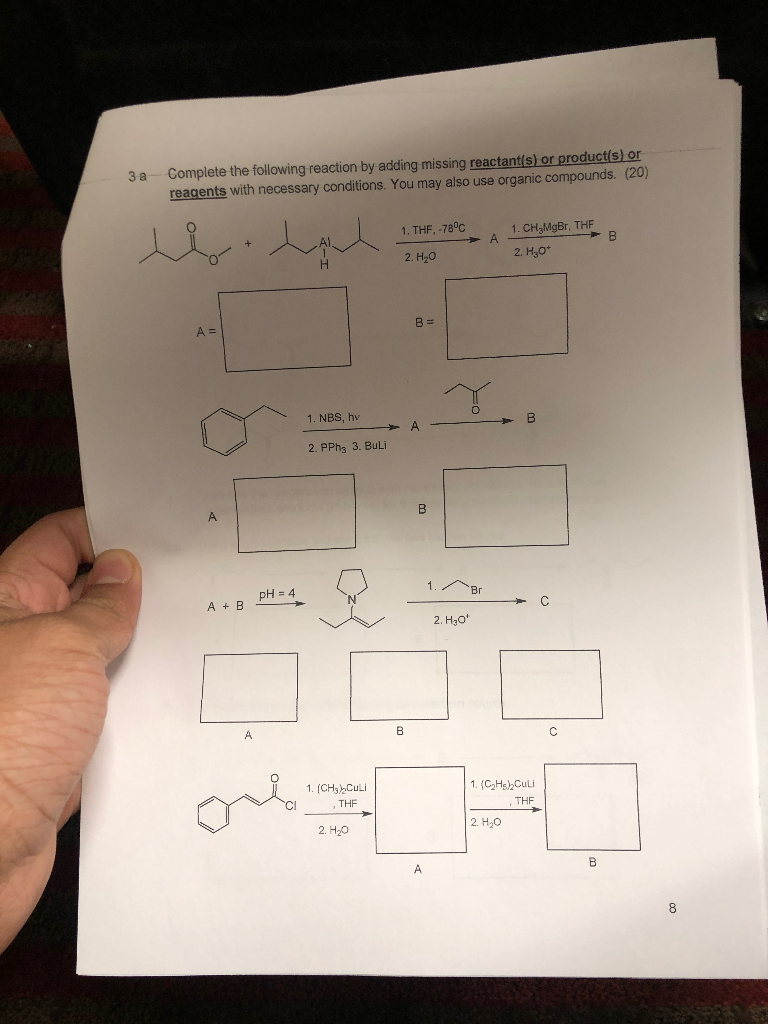 Solved Complete the following reaction by adding missing | Chegg.com