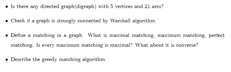 Solved 1- ﻿Is there any directed graph(digraph) ﻿with 5 | Chegg.com