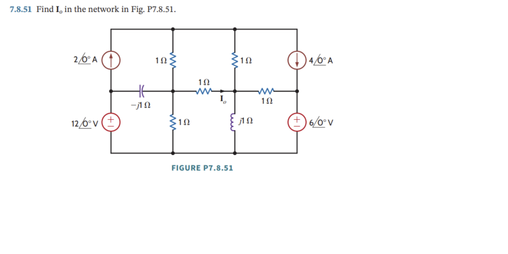 Solved 7.8.51 ﻿Find I_(o) ﻿in the network in Fig. P7.8.51. | Chegg.com
