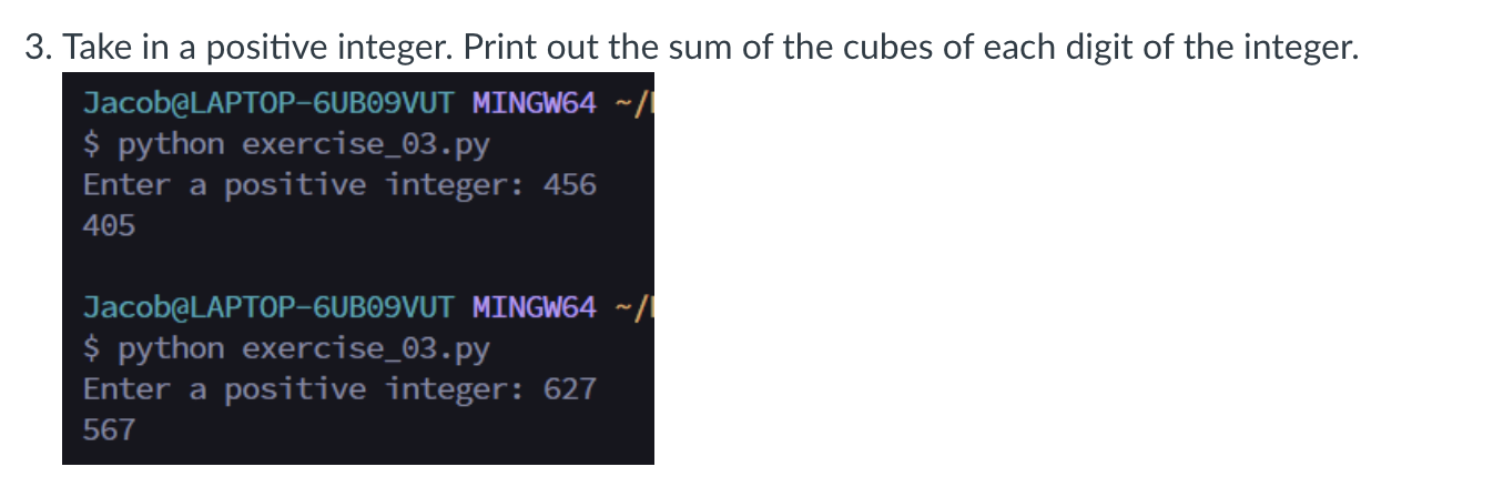 Solved Jacob@LAPTOP-6UB09VUT MINGW64 / \$ python | Chegg.com