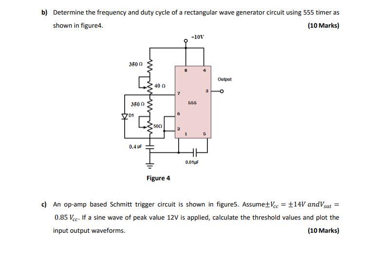 Solved b) Determine the frequency and duty cycle of a | Chegg.com