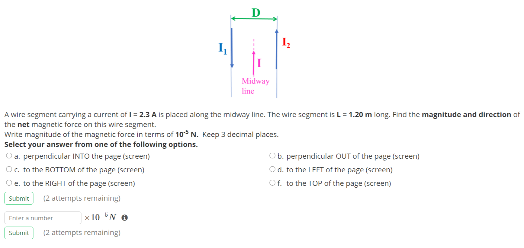 Solved (b) Along the midway line, what are the direction | Chegg.com