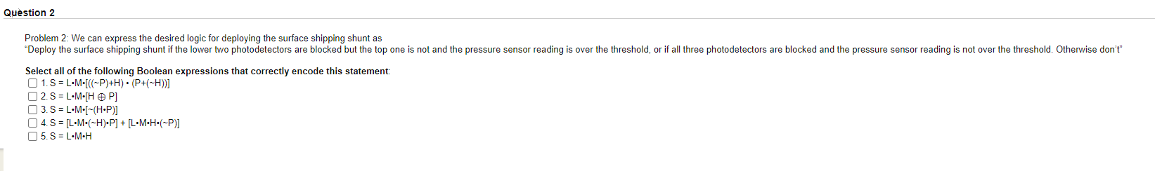 Problem 2: We can express the desired logic for | Chegg.com