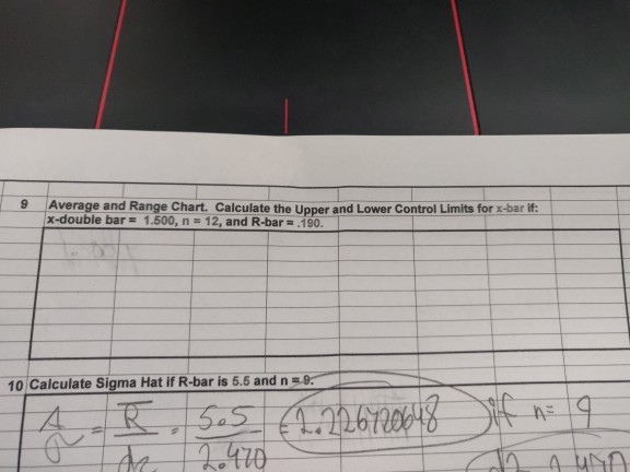 Solved Average and Range Chart. Calculate the Upper and | Chegg.com