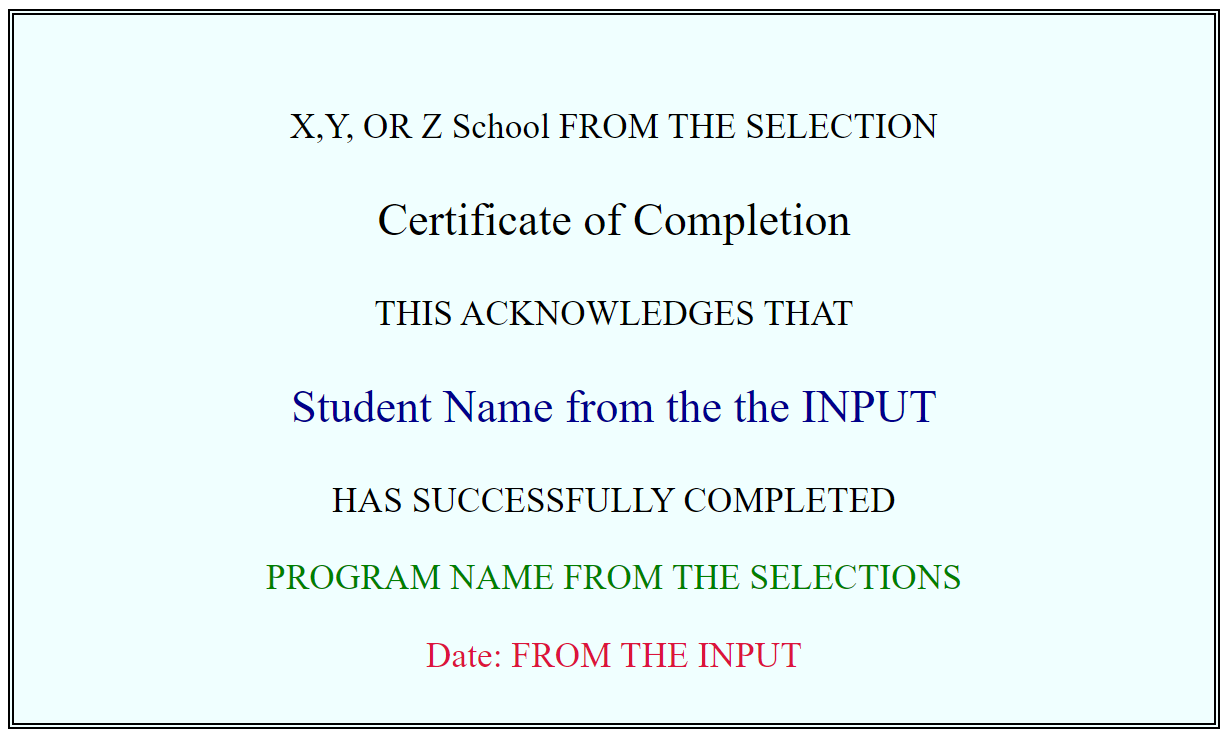 Solved Please use HTML and JavaScript Create a program as | Chegg.com