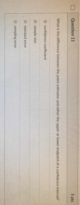 Solved What is the difference between the point estimator | Chegg.com