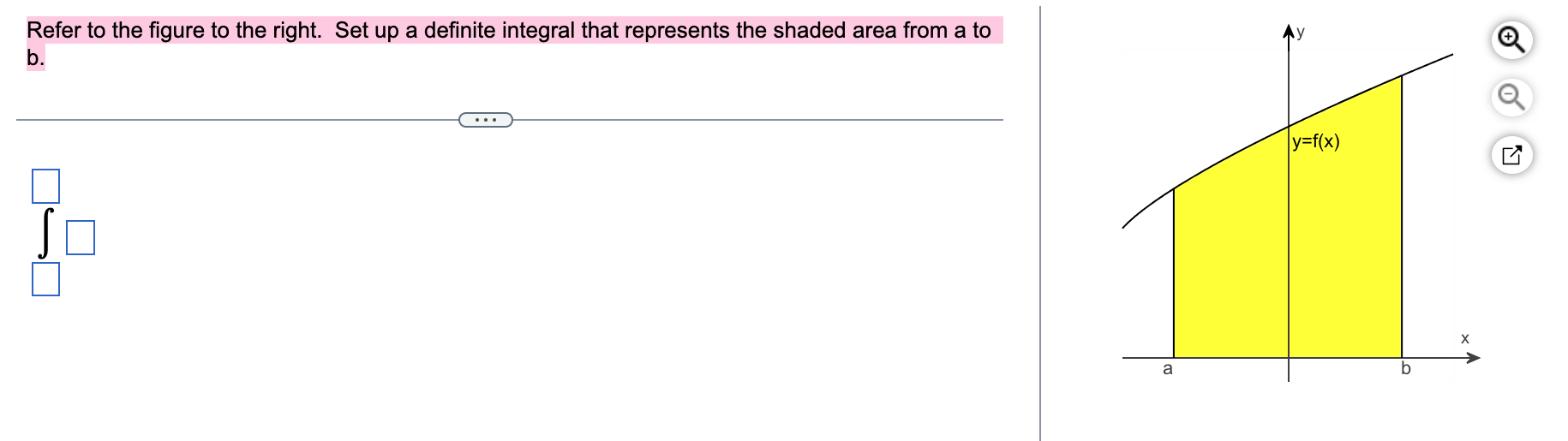 Solved Refer to the figure to the right. Set up a definite | Chegg.com