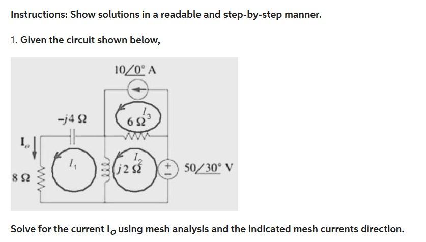 Solved Instructions: Show solutions in a readable and | Chegg.com